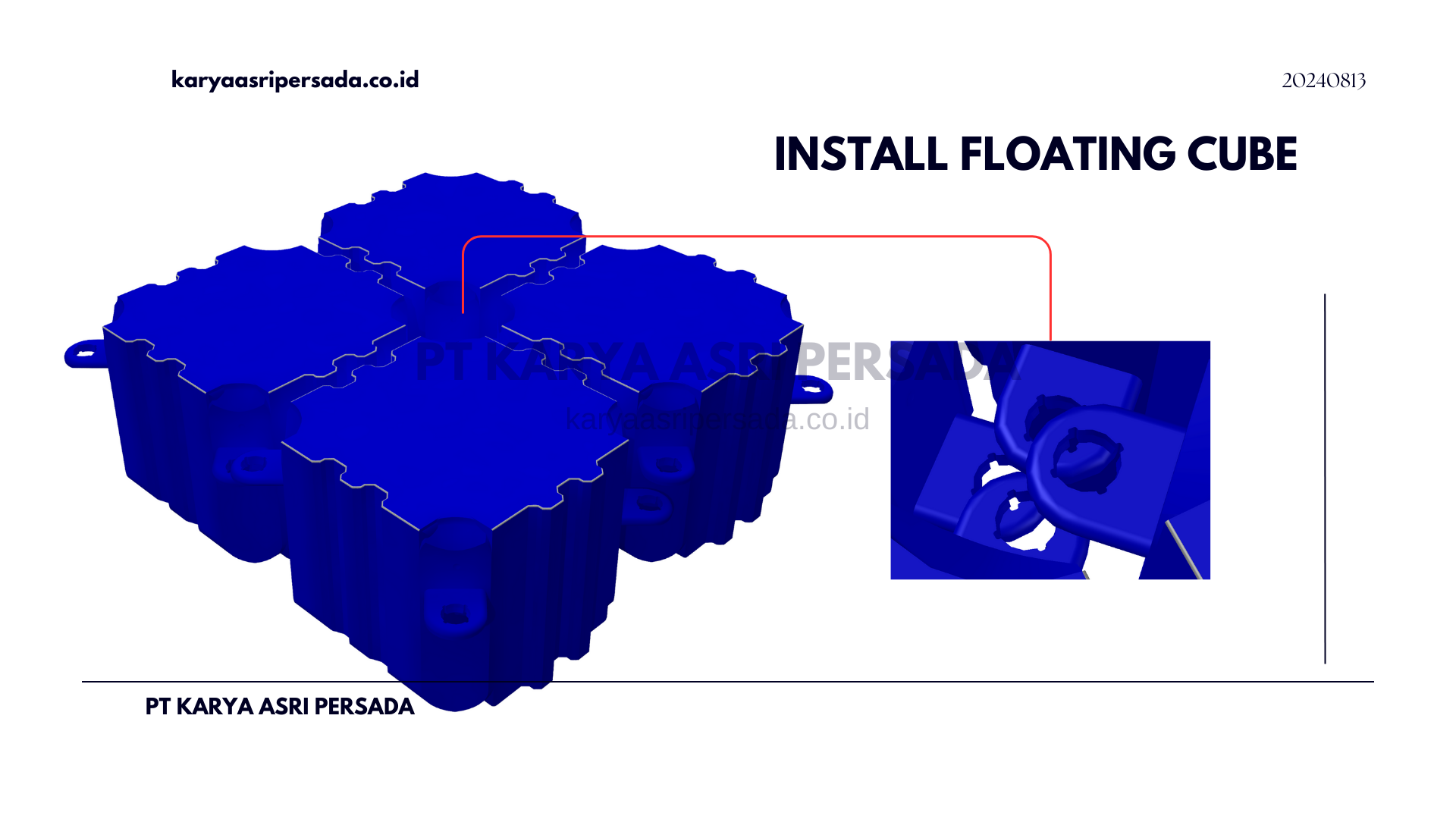 Dermaga Apung dari Kubus Apung HDPE
